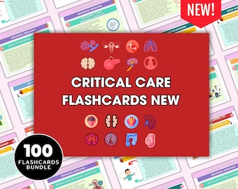 Critical Care Nursing Flashcards, ICU Study Guide (digital Download) - Etsy