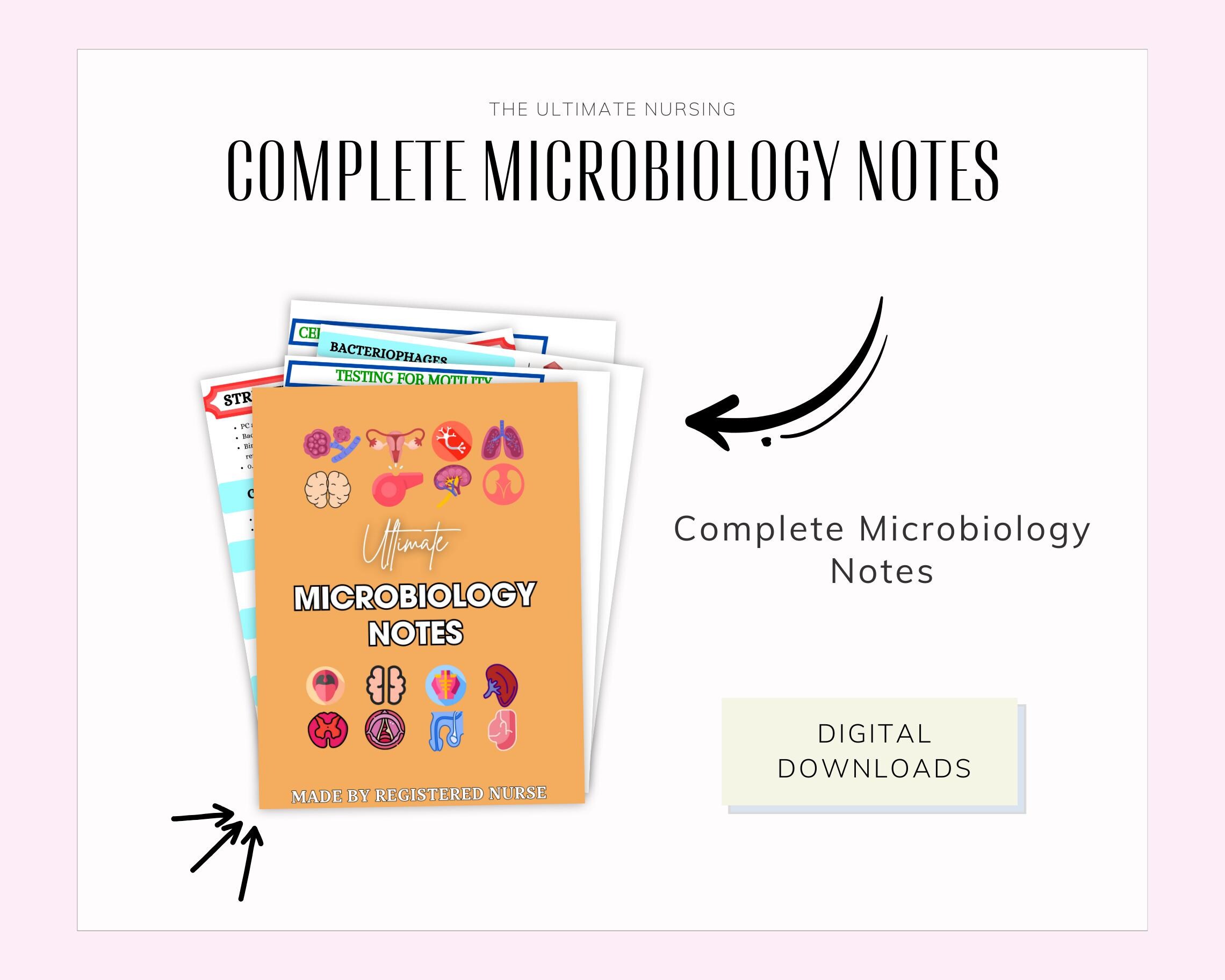 Complete Microbiology Masterclass Cheat Sheet Notes Perfect for Medical ...