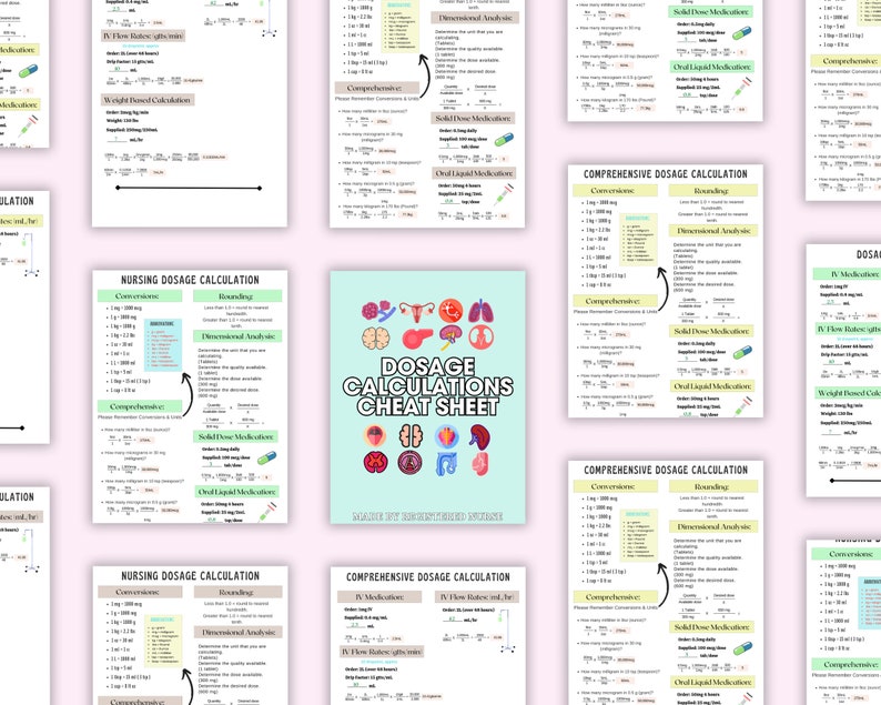 Dosage Calculations With Dosage Calculation Study Guide, Nursing Notes ...