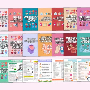 Comprehensive Nursing School Bundle With Hyperlinked | Study Guide Bundle | Nursing School Note ...
