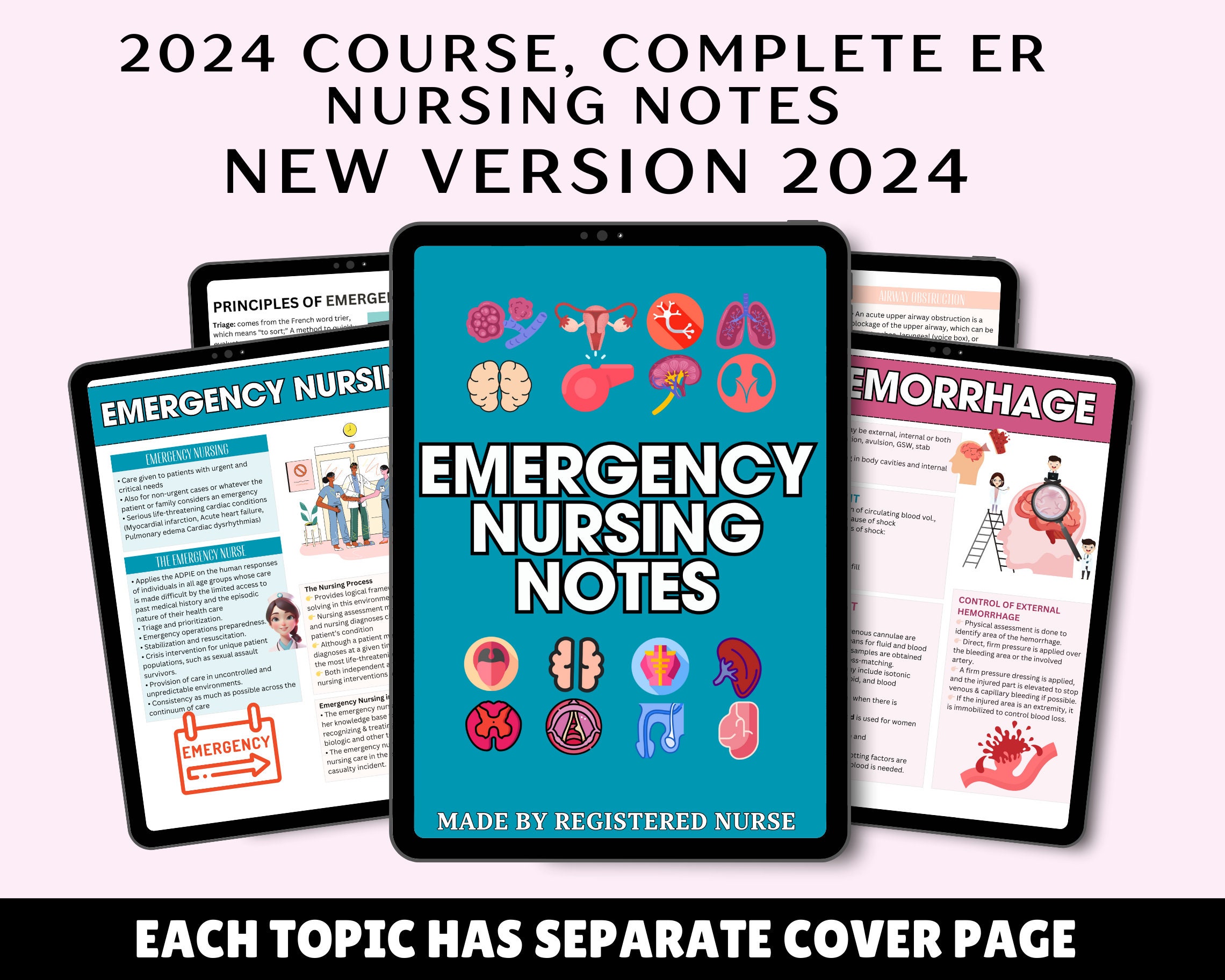 Critical Care Nursing 2024 Edition, ICU Study Guide, Med Surg, Nursing ...