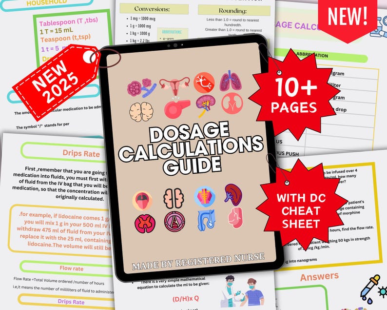 Dosage Calculations With Dosage Calculation Study Guide, Nursing Notes ...