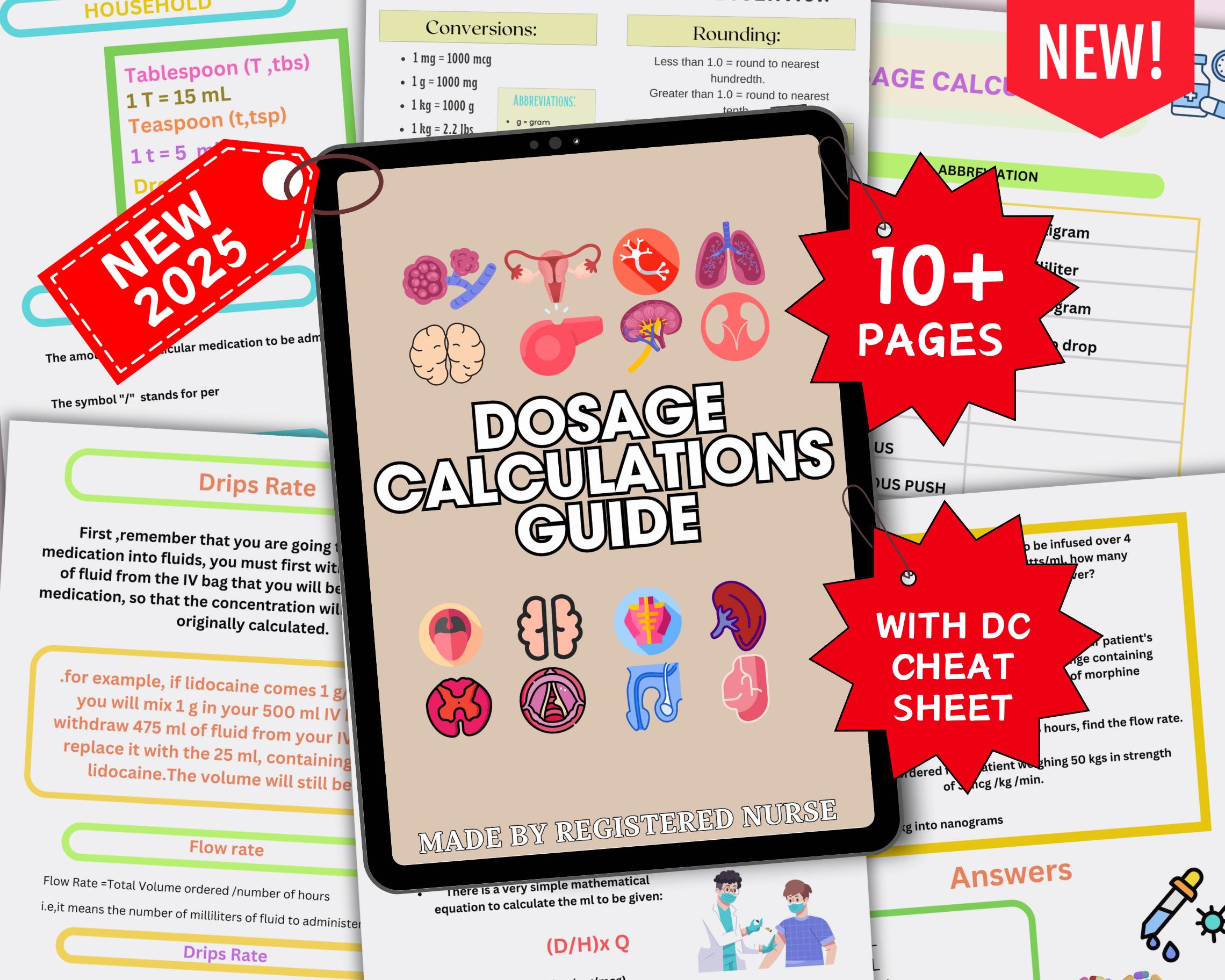 Dosage Calculations With Dosage Calculation Study Guide, Nursing Notes ...