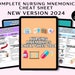 Nursing Mnemonics Cheat Sheet Bundle, Nursing Study Guide, Med Surg ...