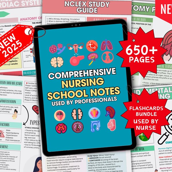 Nursing Study Guides - Etsy