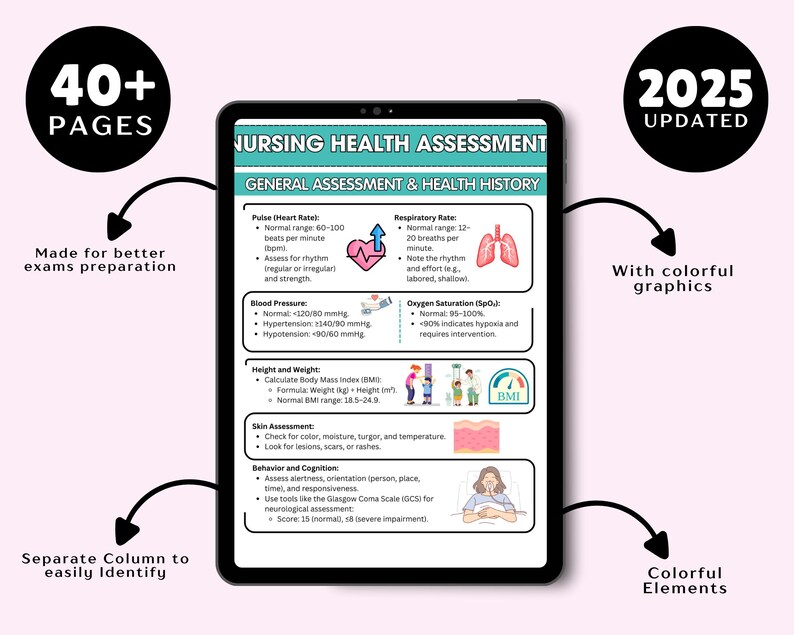 Nursing Health Assessment Study Guide Bundle (digital Download) - Etsy