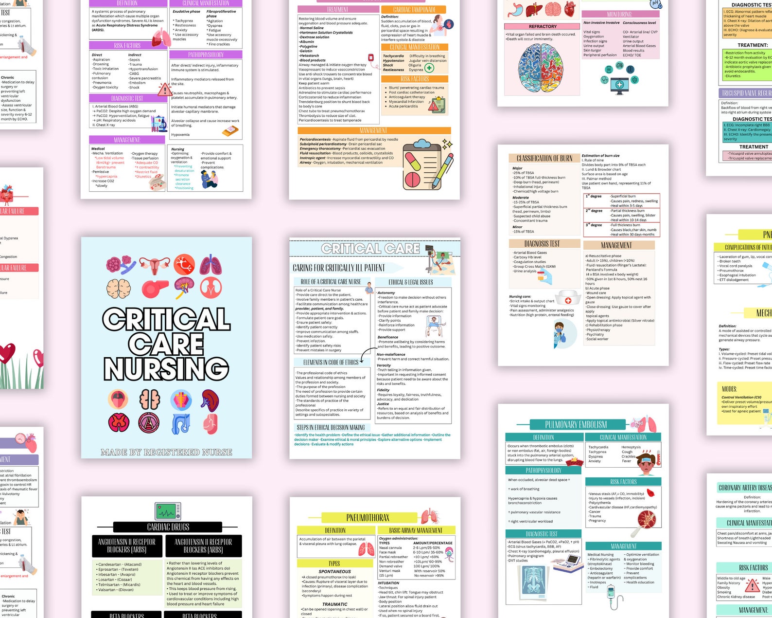 Critical Care Nursing Study Guide 2024, ICU Med Surg Notes (digital ...