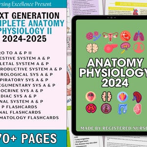 Advance Anatomy & Physiology II Bundle With Flashcards, Anatomy Study ...