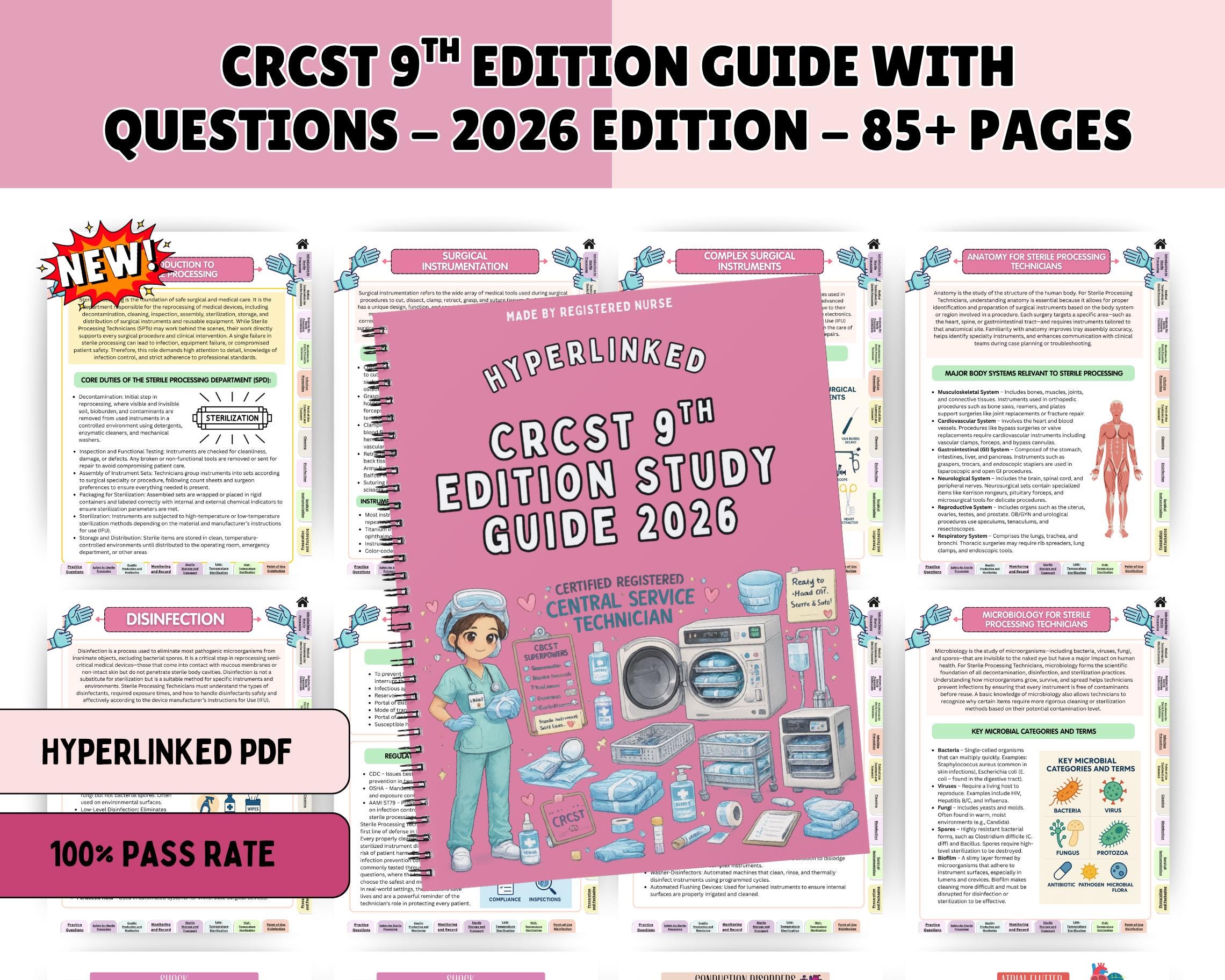 Sterile Processing Study Guide, CRCST & CBSPD Tech Notes, 9th Edition ...