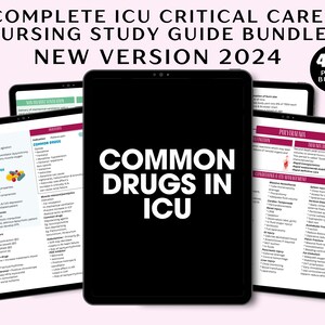 Critical Care Nursing 2024 Edition, ICU Study Guide, Med Surg, Nursing ...