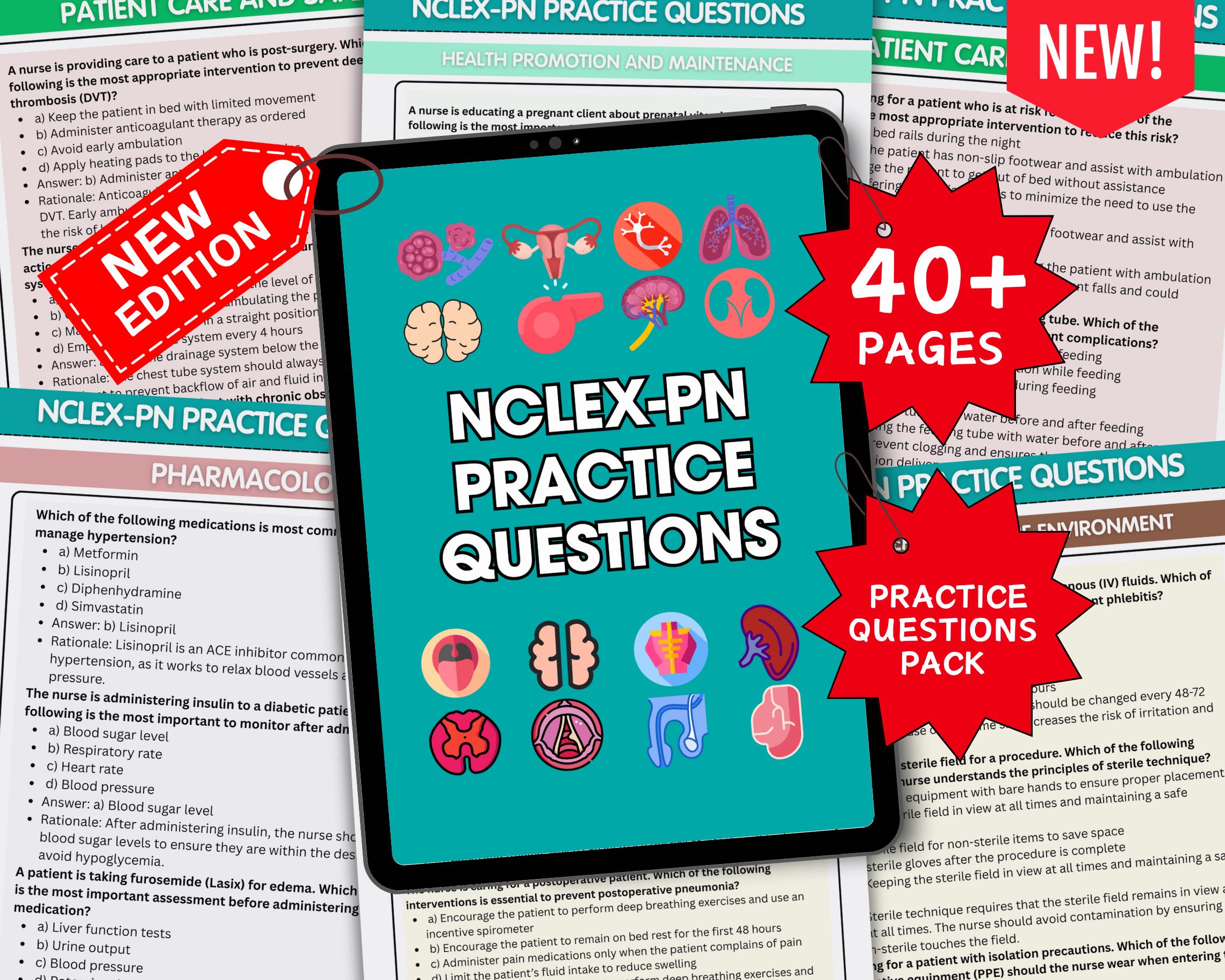 2025 Next Gen NCLEX PN Practice Questions, Ultimate NCLEX Study Guide ...