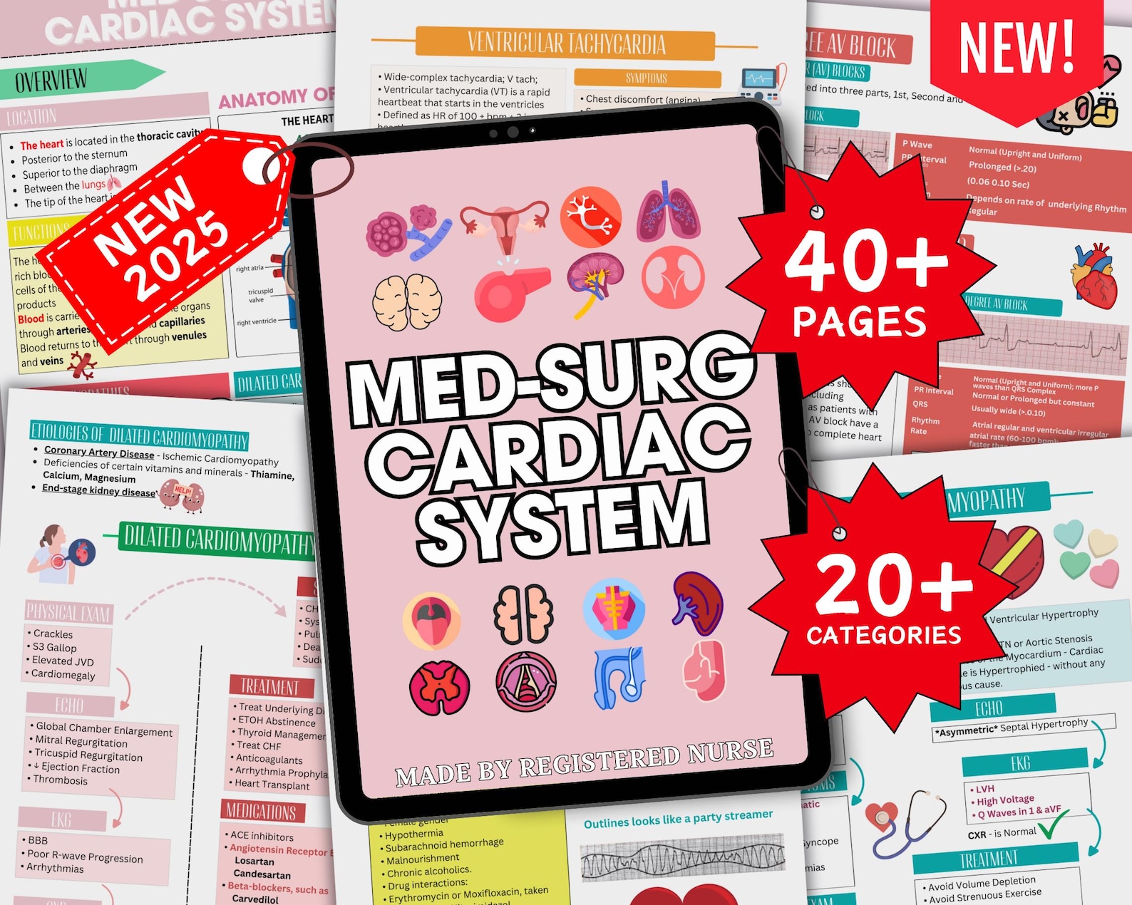 Nursing School Notes Bundle, Med Surg, Pharmacology (digital Download ...