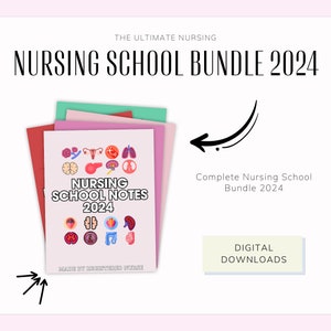 Comprehensive Nursing School Bundle With Hyperlinked | Study Guide Bundle | Nursing School Note ...