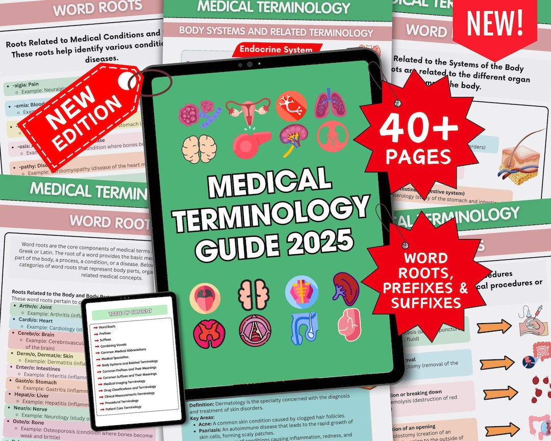 Medical Terminology Study Guide, Prefixes, Suffixes, Abbreviations, EMS ...