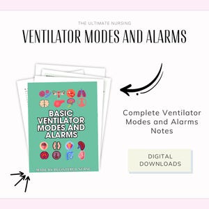 Ventilator Cheat Sheet | Nurse Study Note Guide | NCLEX Prep Sheet ...