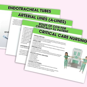 Critical Care Nursing 2024 Edition, ICU Study Guide, Med Surg, Nursing ...