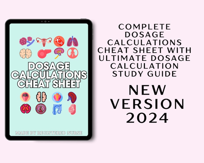 Dosage Calculations With Dosage Calculation Study Guide, Nursing Notes ...