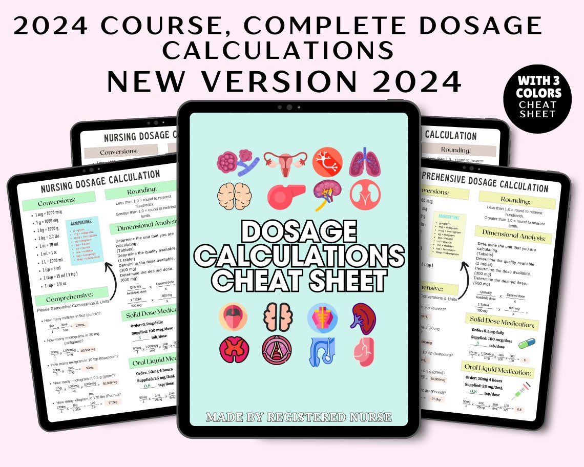 Dosage Calculations With Dosage Calculation Study Guide, Nursing Notes ...
