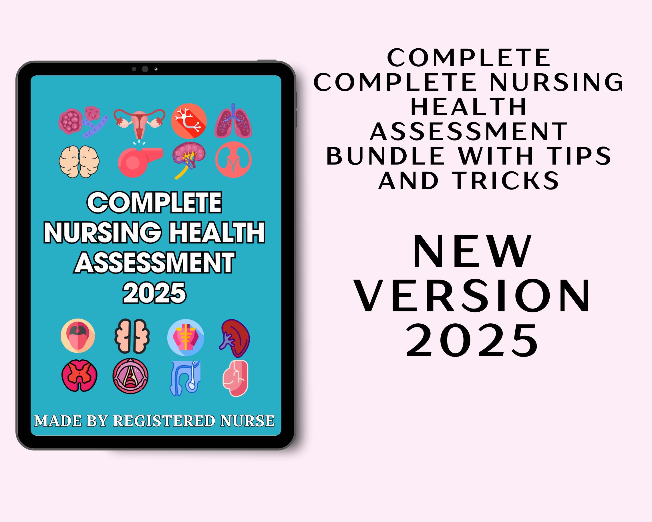Health Assessment Nursing Bundle, Nurse Assessment, Nursing Notes ...