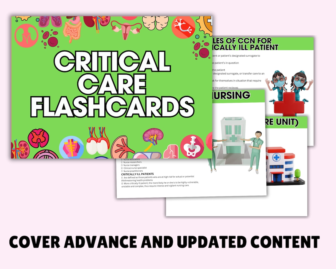 Critical Care Nursing 2024 Edition, ICU Study Guide, Med Surg, Nursing ...