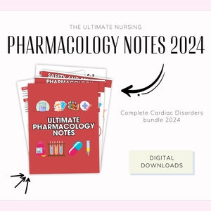 Pharmacology Study Guide Bundle 100+ Pages, Pharmacology Notes, Nursing ...