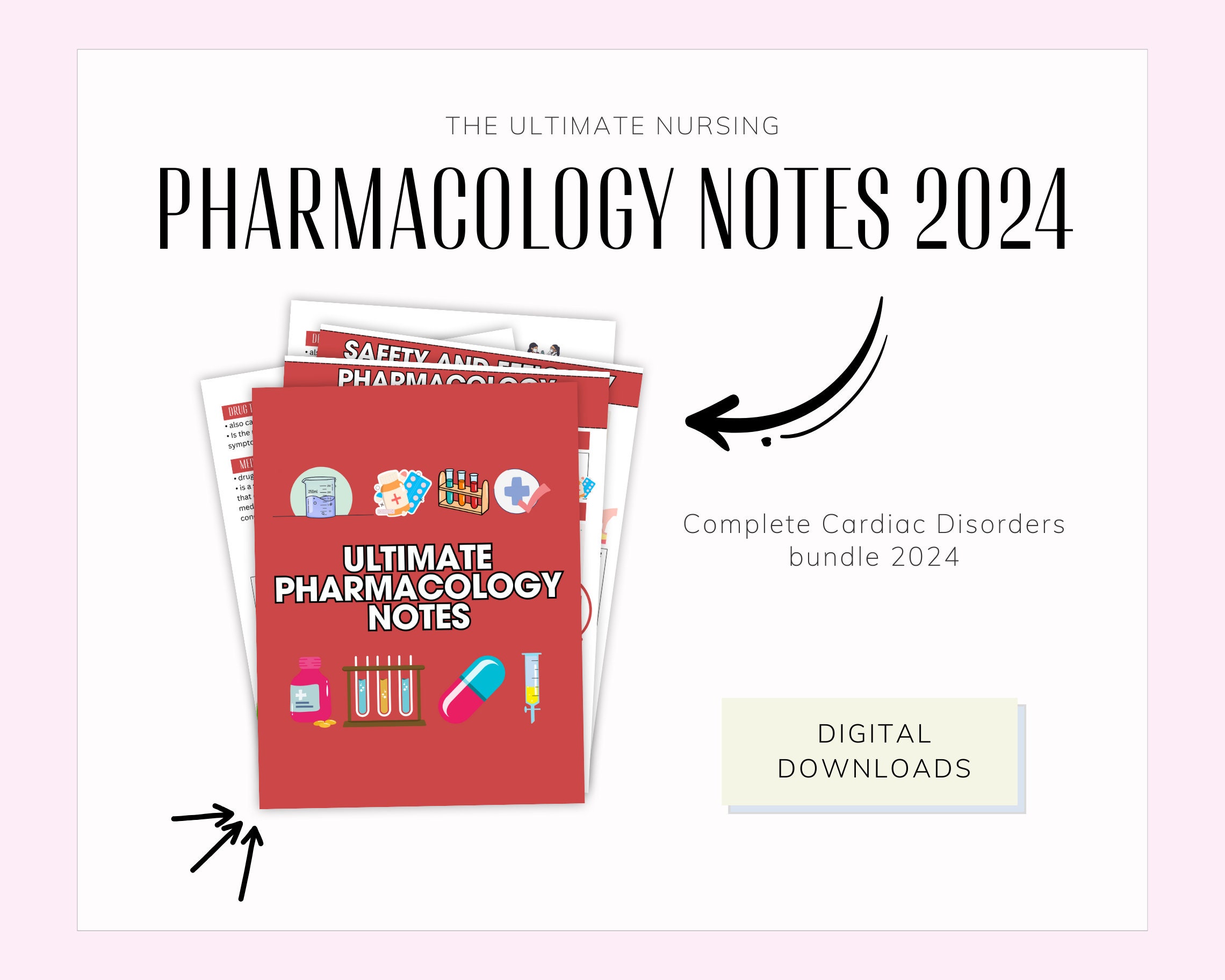 Pharmacology Study Guide Bundle 100+ Pages, Pharmacology Notes, Nursing ...