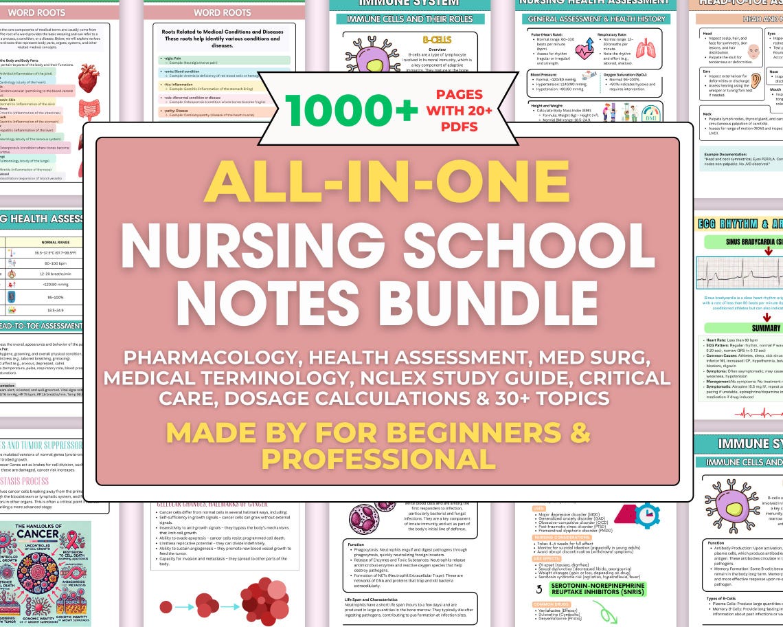 All-in-one Nursing School Notes, Guide for Nursing Students ...