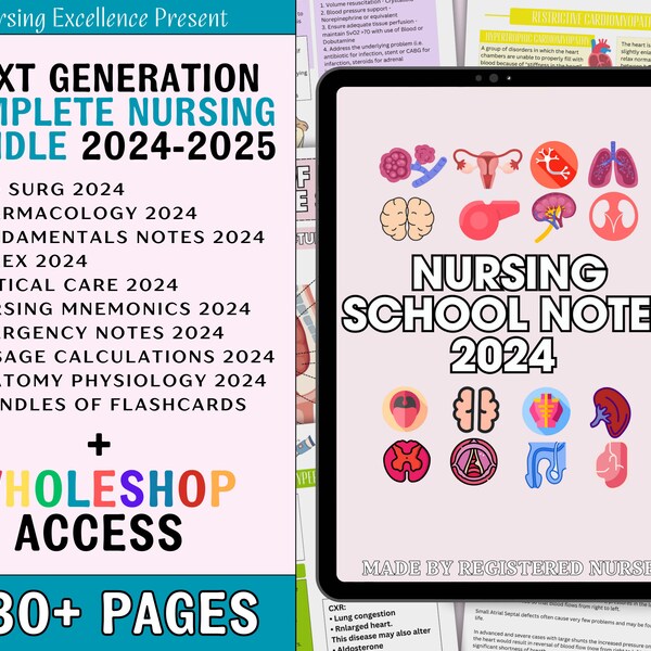 Nursing Study Guides Etsy