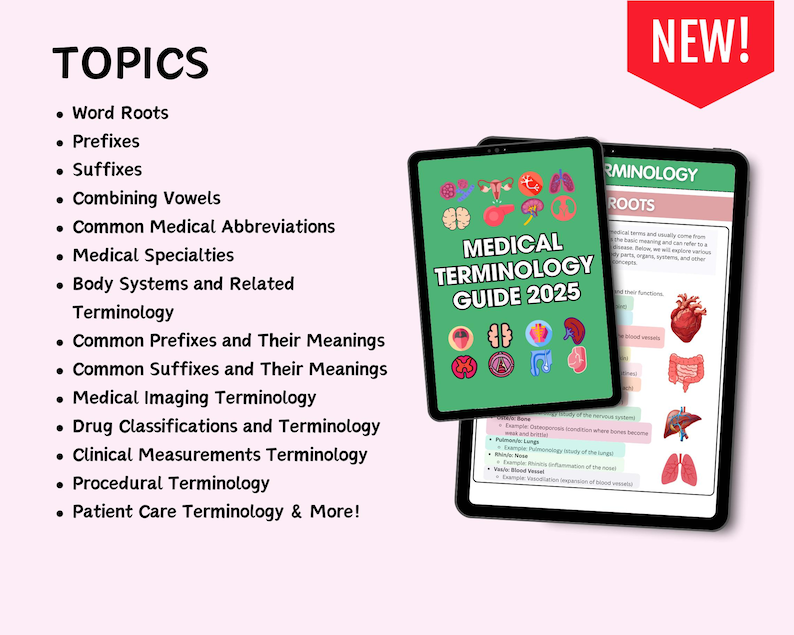 Medical Terminology Study Guide, Prefixes, Suffixes, Abbreviations, EMS ...
