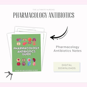 Antibiotics Pharmacology Bundle | Antibiotics Cheat Sheets | Nursing ...