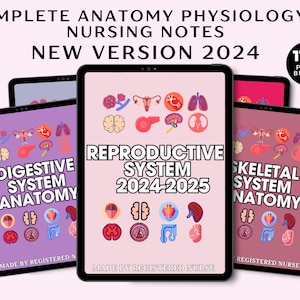 Advance Anatomy & Physiology II Bundle With Flashcards, Anatomy Study ...
