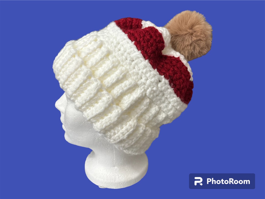 Chiefs Hat Taylor Swift Crochet Red/white (slay’s Version) - Etsy