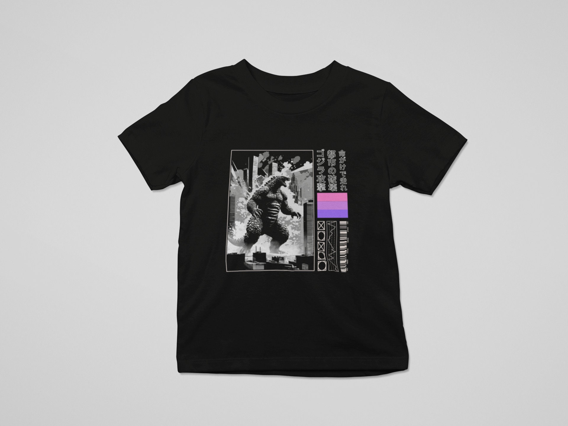 Godzilla Cyberpunk Fusion T-shirt Kaiju Meets Cybernetic Art - Etsy