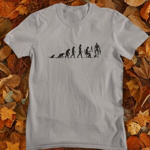 Funny Evolution of Humans to AI Robot Takeover T-shirt, Humorous Tech ...