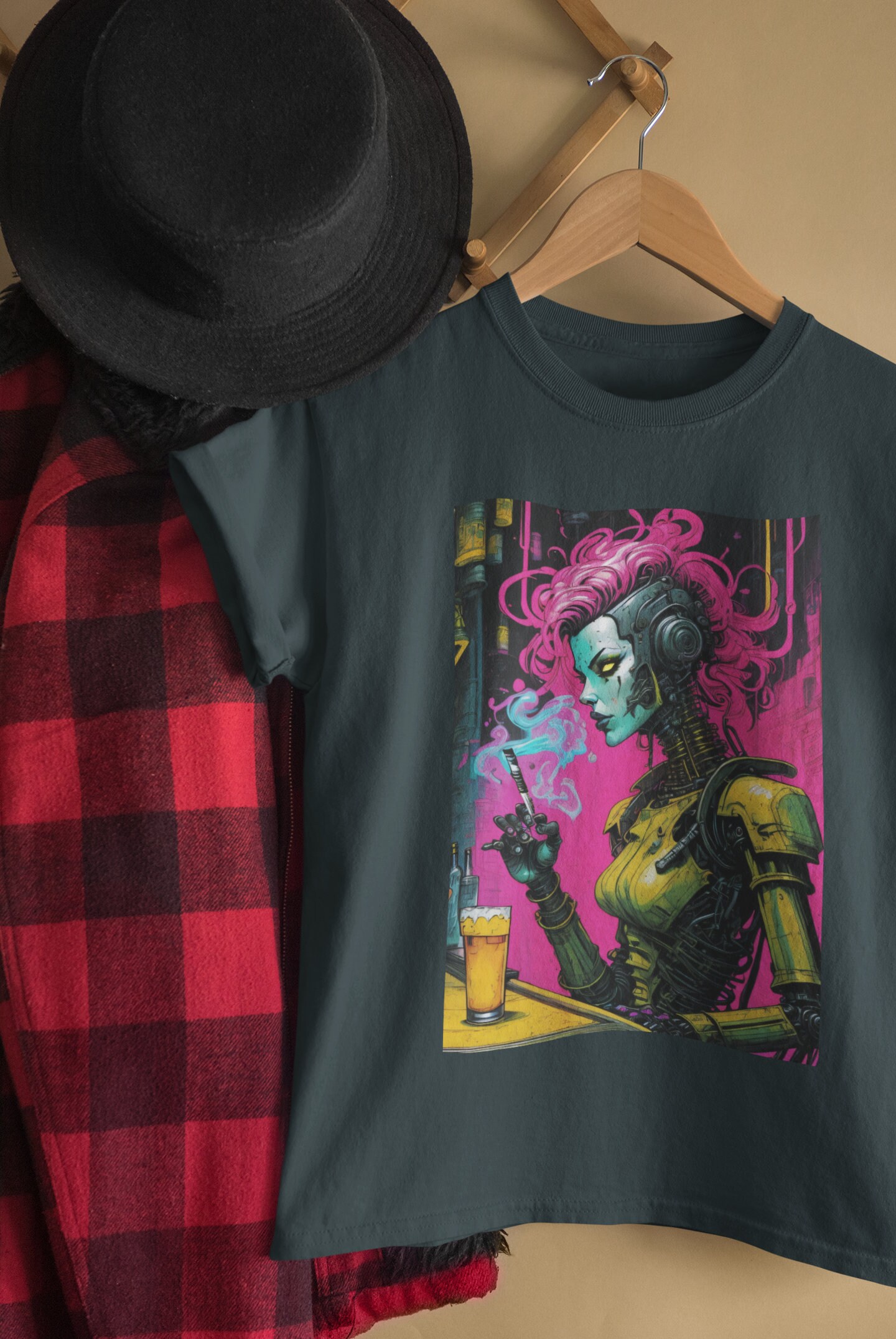 Frank Frazetta Cyberpunk Tshirt, Femme Fatale Robot, Death Dealer ...