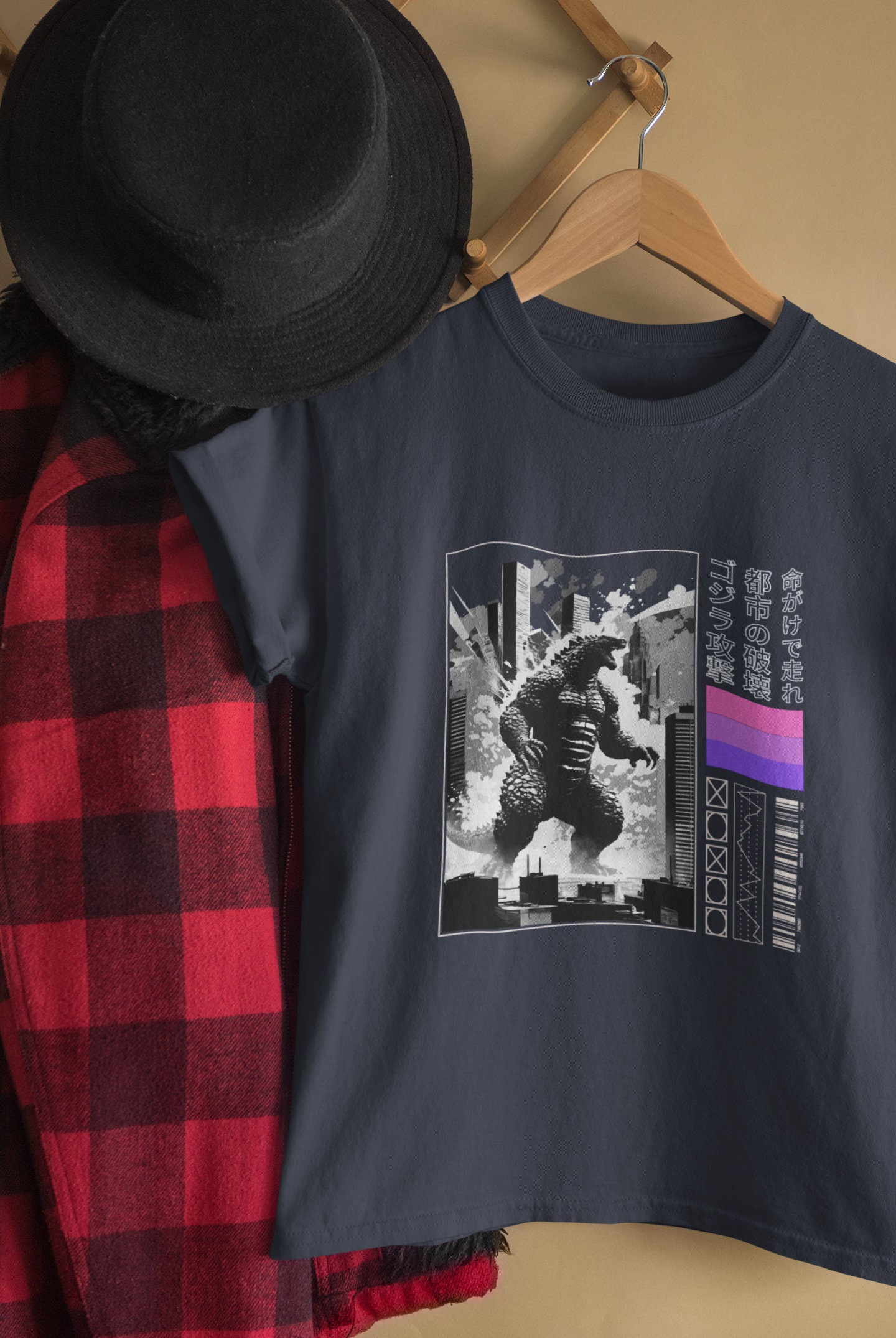Godzilla Cyberpunk Fusion T-shirt Kaiju Meets Cybernetic Art - Etsy