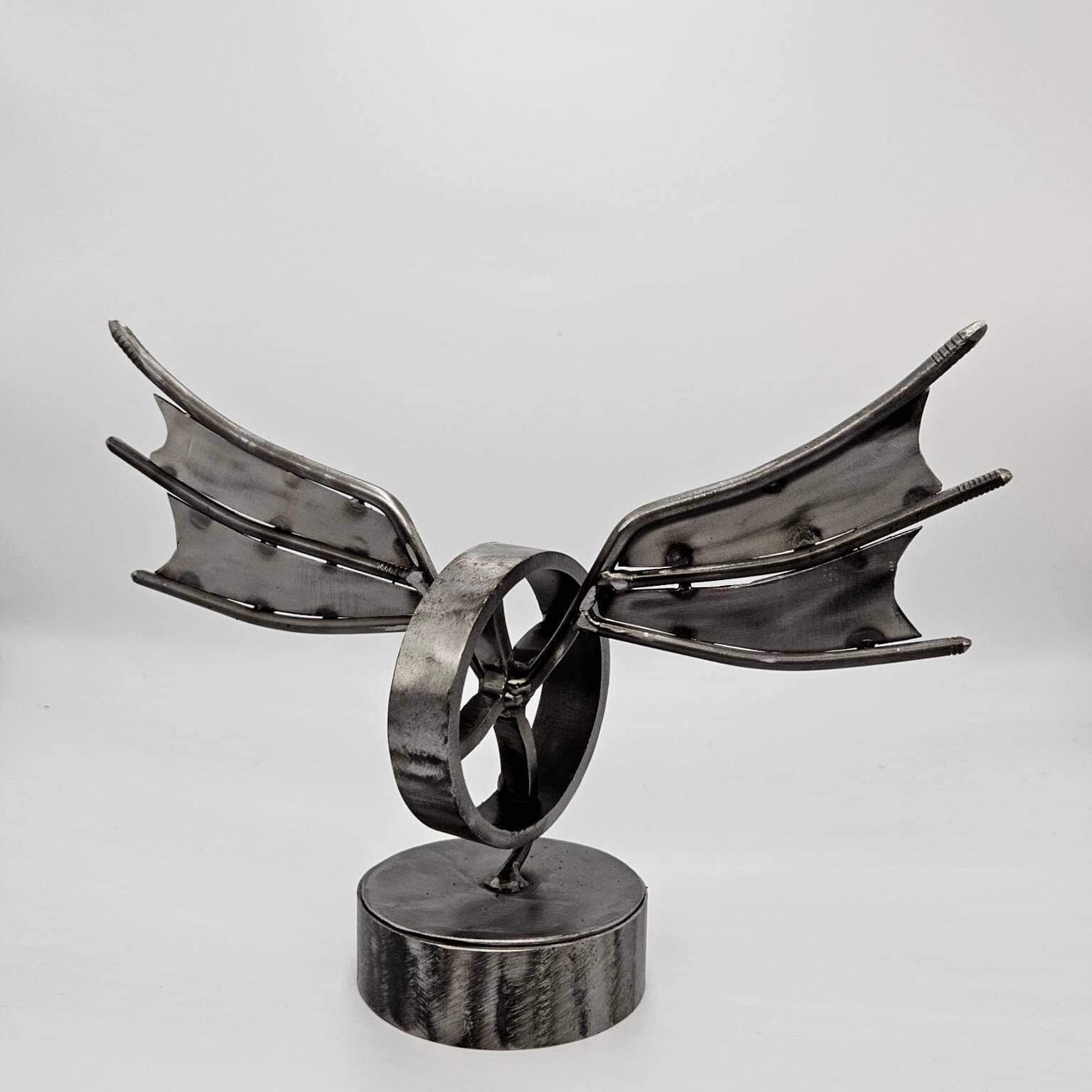 Metal Winged Wheel, Car Art, Custom Culture, Auto Body Art, Classic Car ...