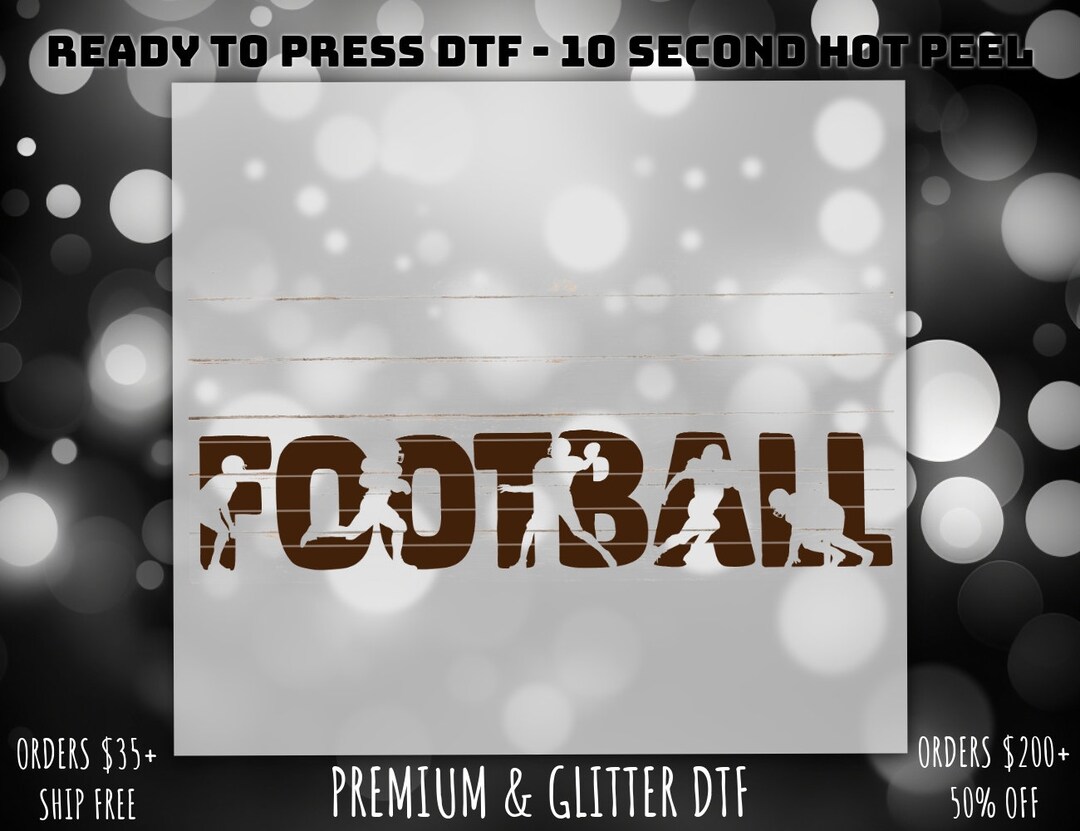 Football Heat Transfer Ready to Press DTF Design for - Etsy