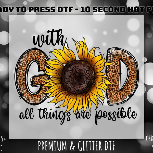 Sunflower Christian Screen Print - Etsy