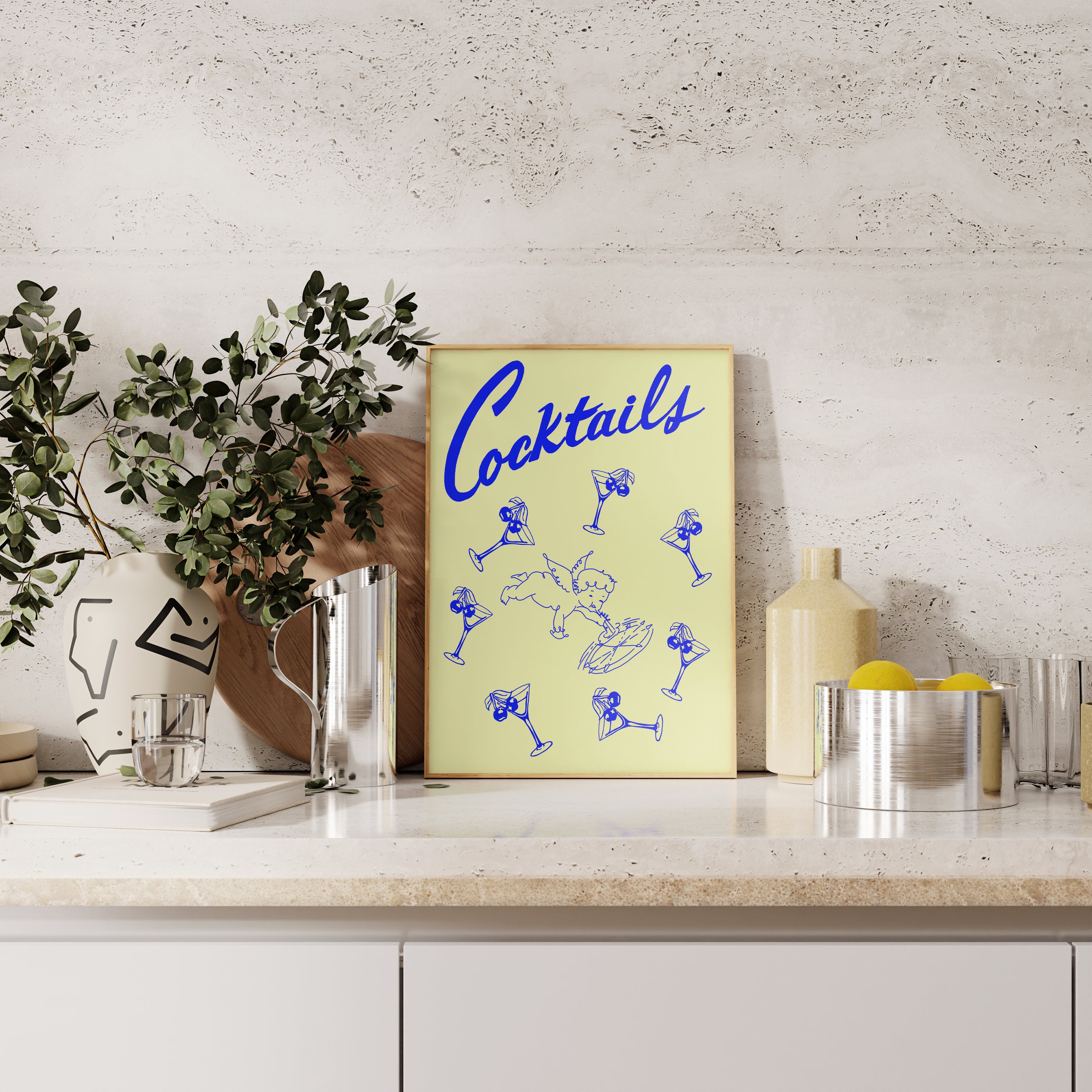 Cheers Wine Glass Sign Cheers Quote Bar Cart Art Apartment - Etsy