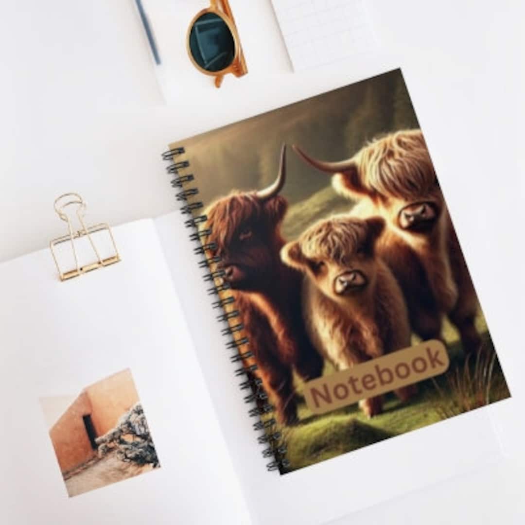 Highland Cow Notebook - Etsy