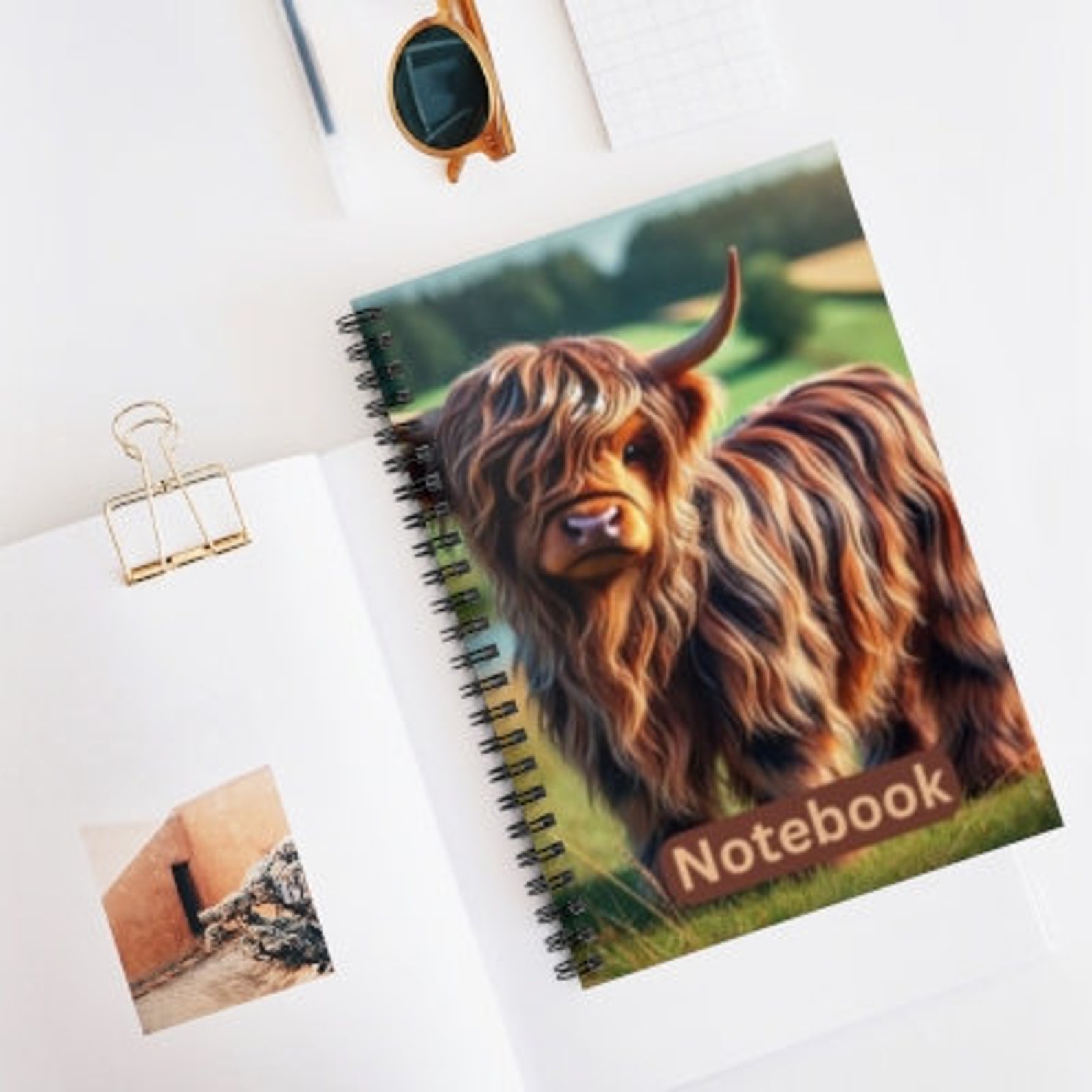 Brindle Highland Cow Notebook - Etsy