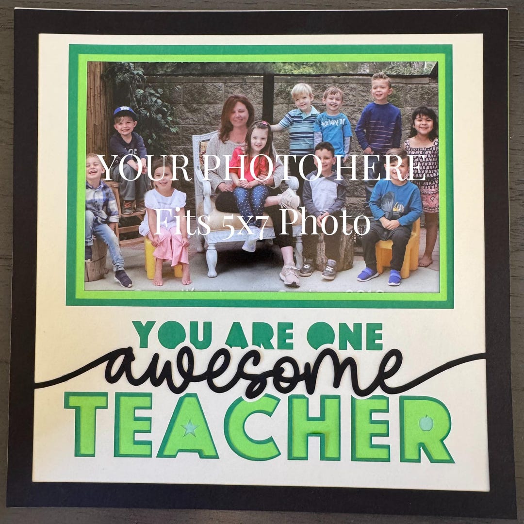 Teacher Appreciation Picture Frame Gift | You Are One Awesome Teacher ...