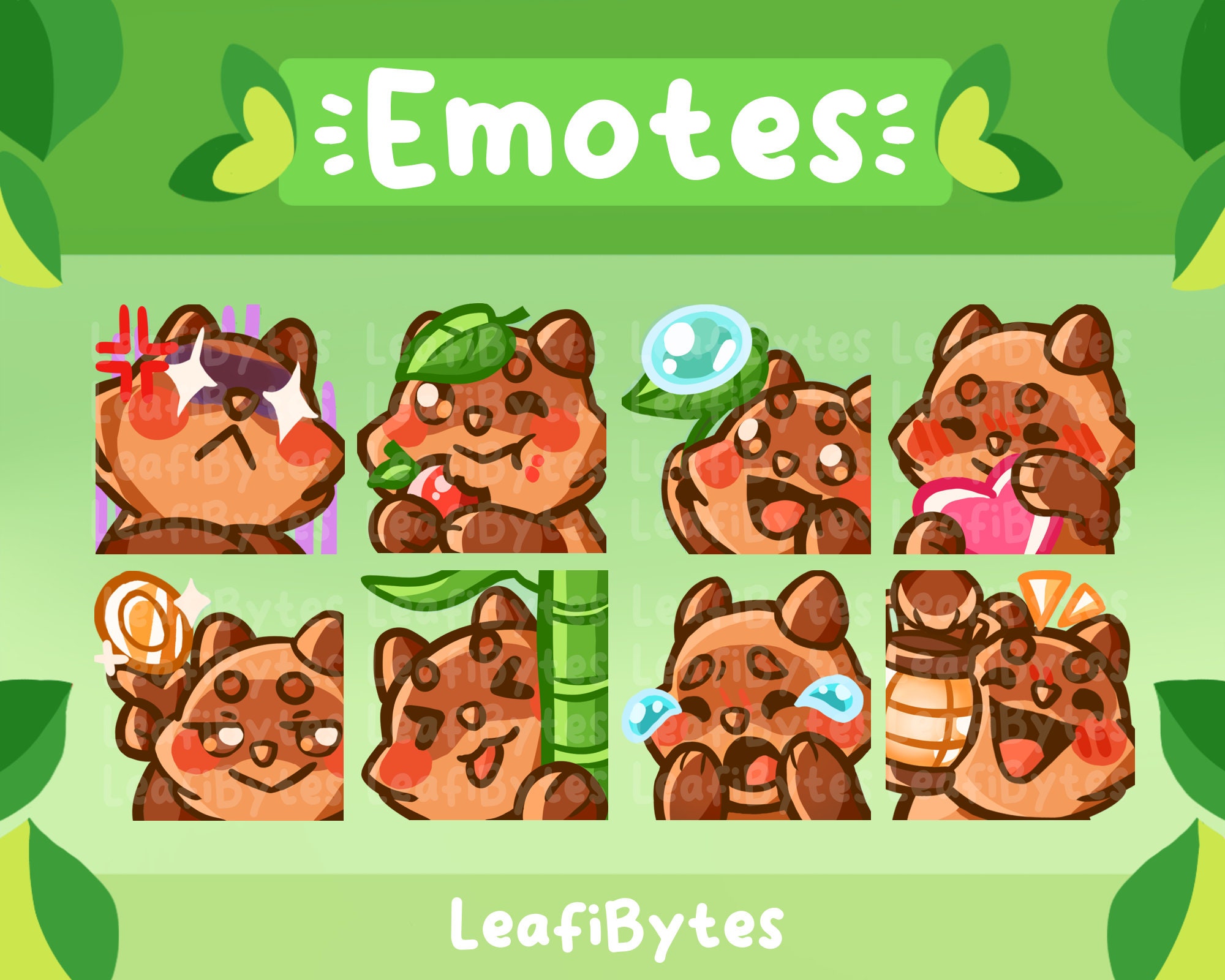 Cute Funny Tanuki Raccoon Dog Emotes | Twitch/discord | Bundle of 8 - Etsy