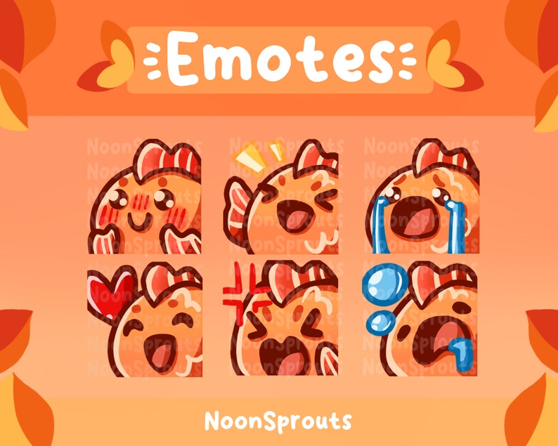 Cute Funny Goldfish Emotes Twitch/discord Bundle of 6 - Etsy