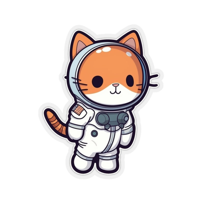 Cat in Space Suit Sticker | Stickers | Cute | Space | Astronaut - Etsy