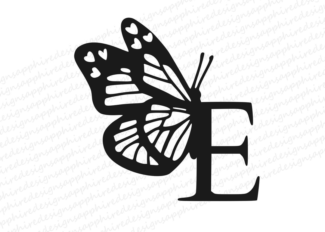 E Letter Svg Files Alphabet Svg Butterfly Svg Vector Png - Etsy