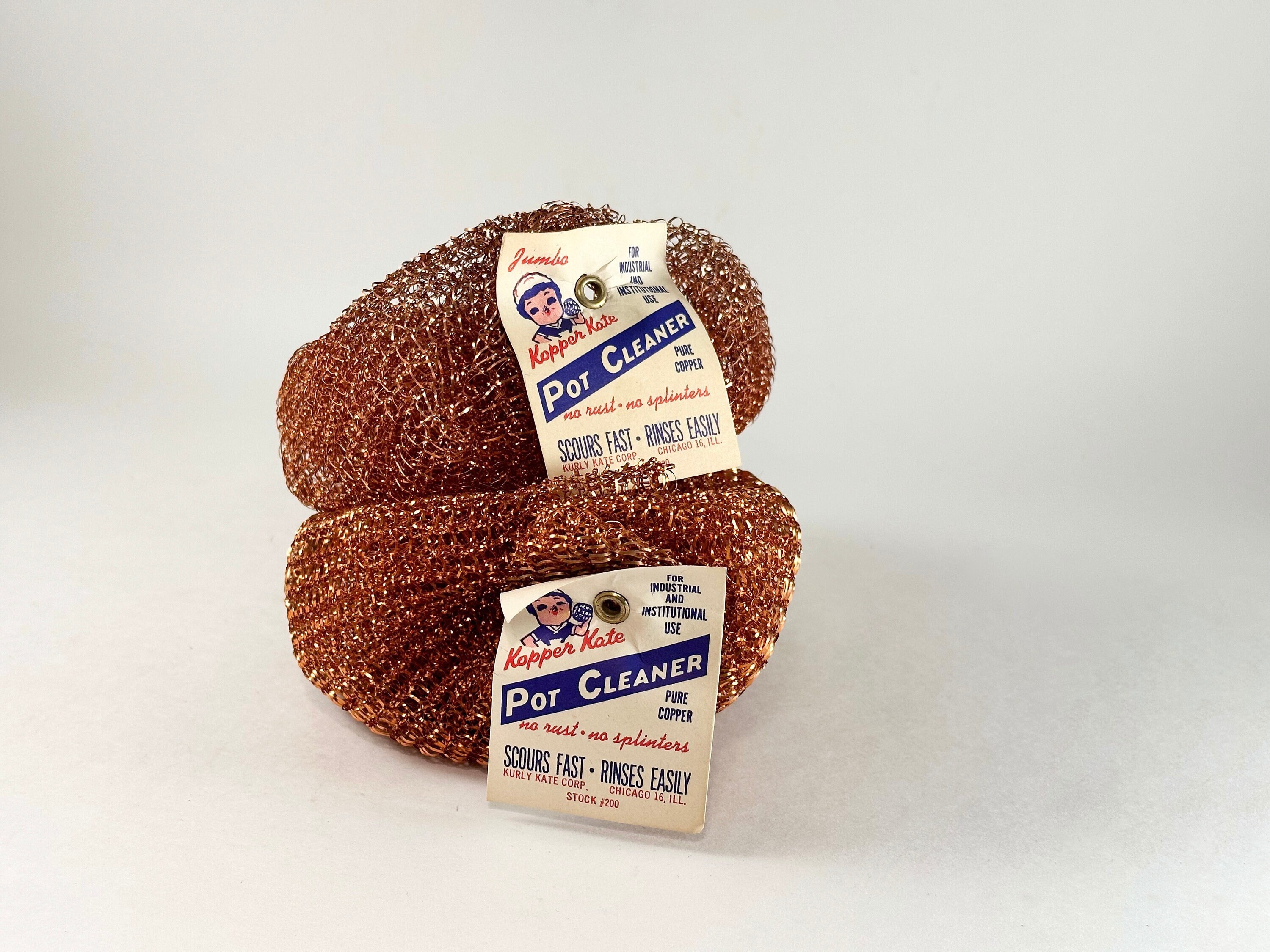 Two Kopper Kate Jumbo Size Copper Pot Scrubbers 1940s - Etsy