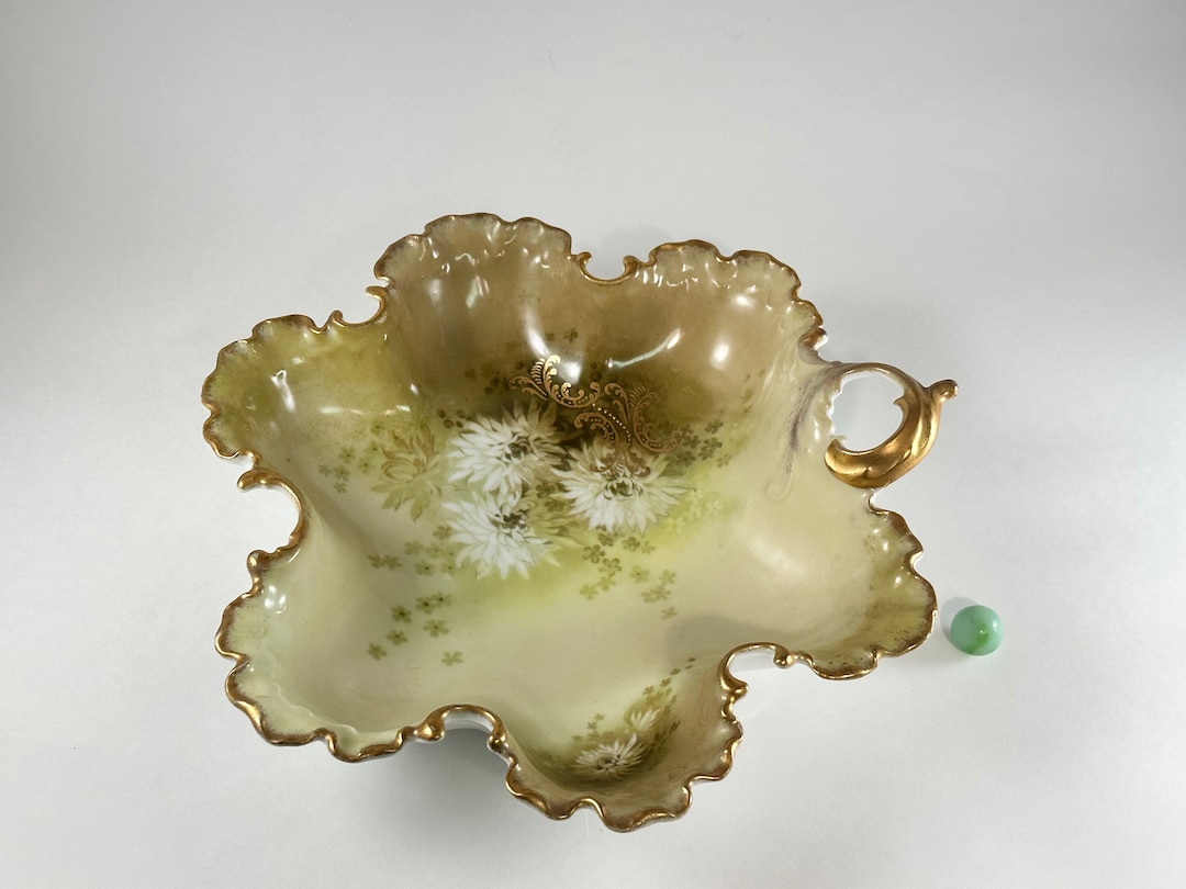 Large Antique Rosenthal Hand-painted Floral Dish by Rosenthal ...