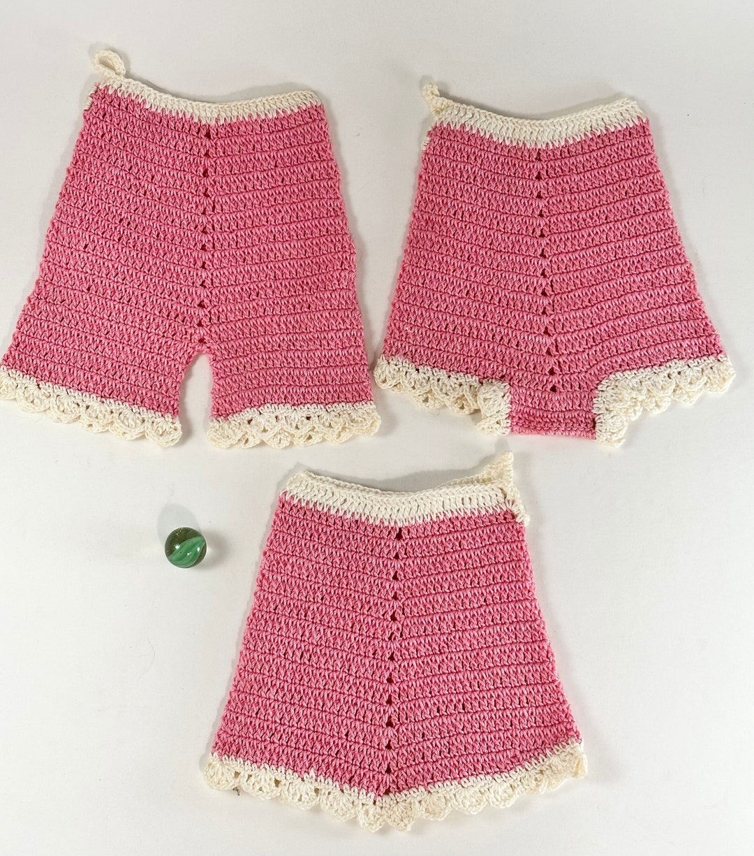 Vintage Handmade Crochet Bloomer Potholders - Etsy